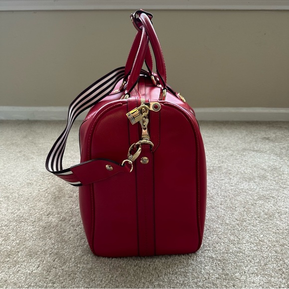 henri bendel | Bags | Henri Bendel West 57th Red Weekender Duffle ...